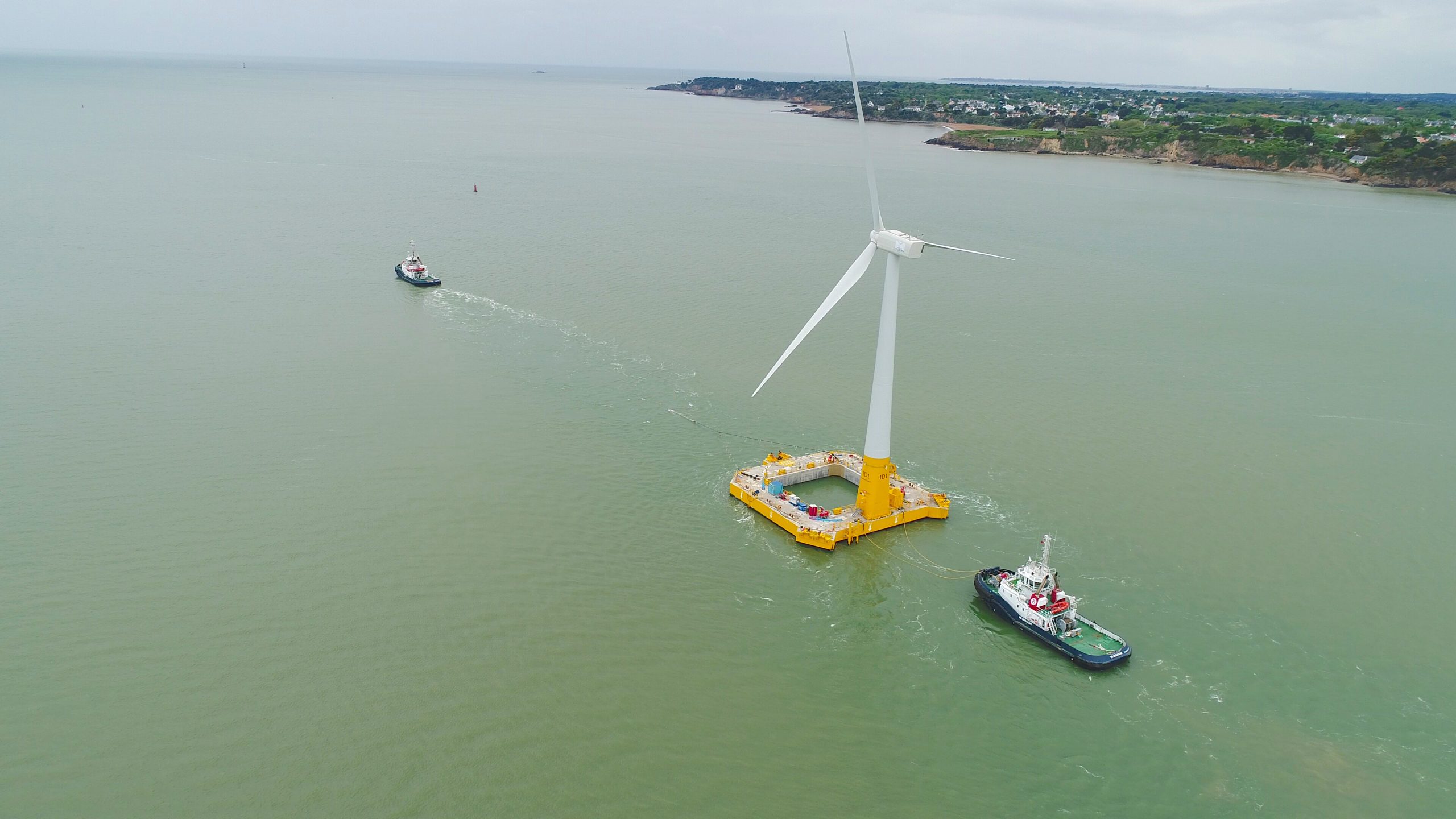 Une nouvelle éolienne est testée sur le démonstrateur au large du ...